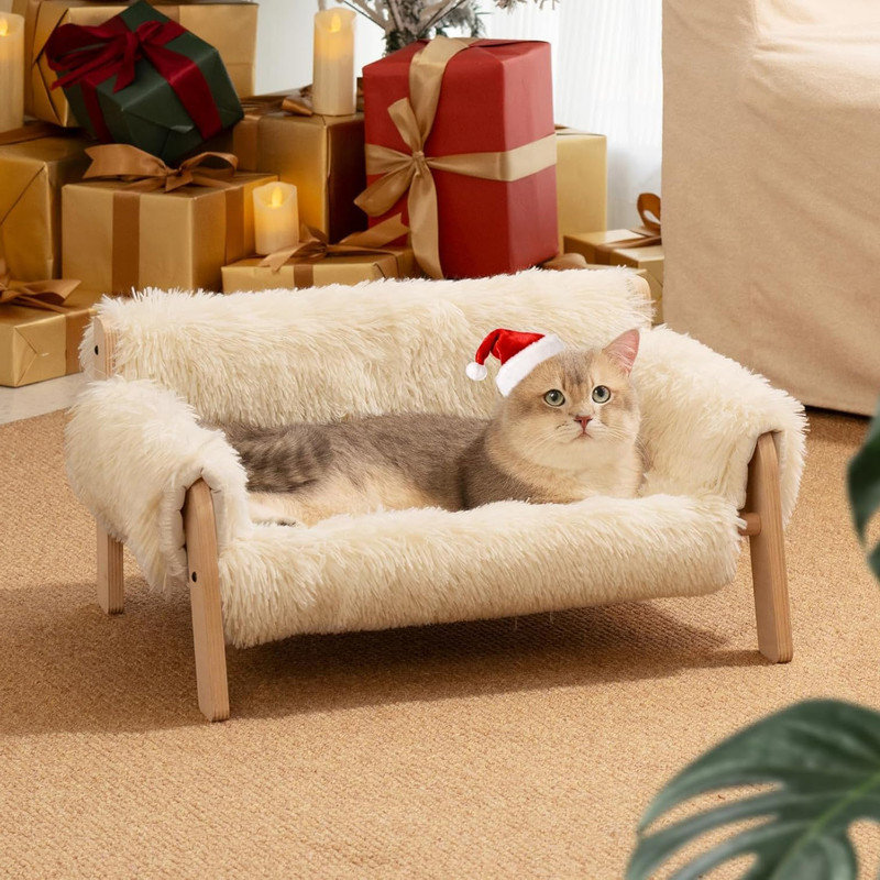 Tucker Murphy Pet™ Cat Couch Bed, Pet Sofa for Cats,Elevated Cat Beds with Removable Mattress ...